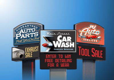 Combination Lighted and EMC Signs | Gulf Development